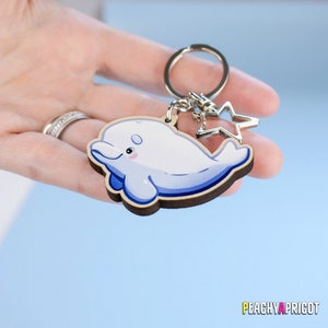 Beluga Whale Keychain Bag Charm White Whale Ocean Sea Animal Gifts ...