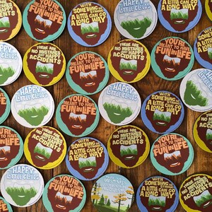 Bob Ross Coasters | Happy Trees | Happy Clouds | Coaster Set | Bob Ross ...