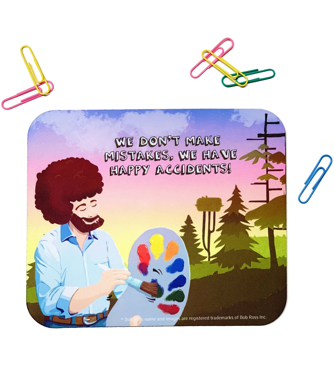 Bob Ross Mouse Pad Happy Accidents Bob Ross Quotes Gifts | Etsy