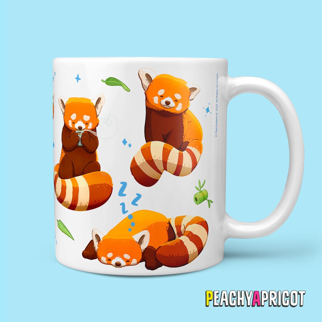 Cute Red Panda Mug Coffee Cup Gifts - Etsy