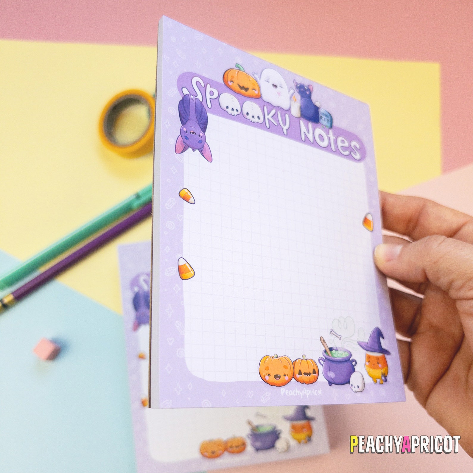 Spooky Halloween Notepad Memo Pads Cute Stationery Gifts - Etsy