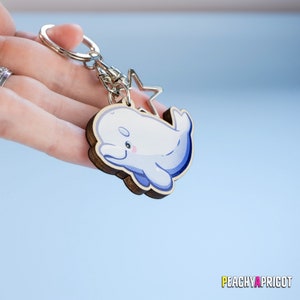 Beluga Whale Keychain Bag Charm White Whale Ocean Sea Animal Gifts ...