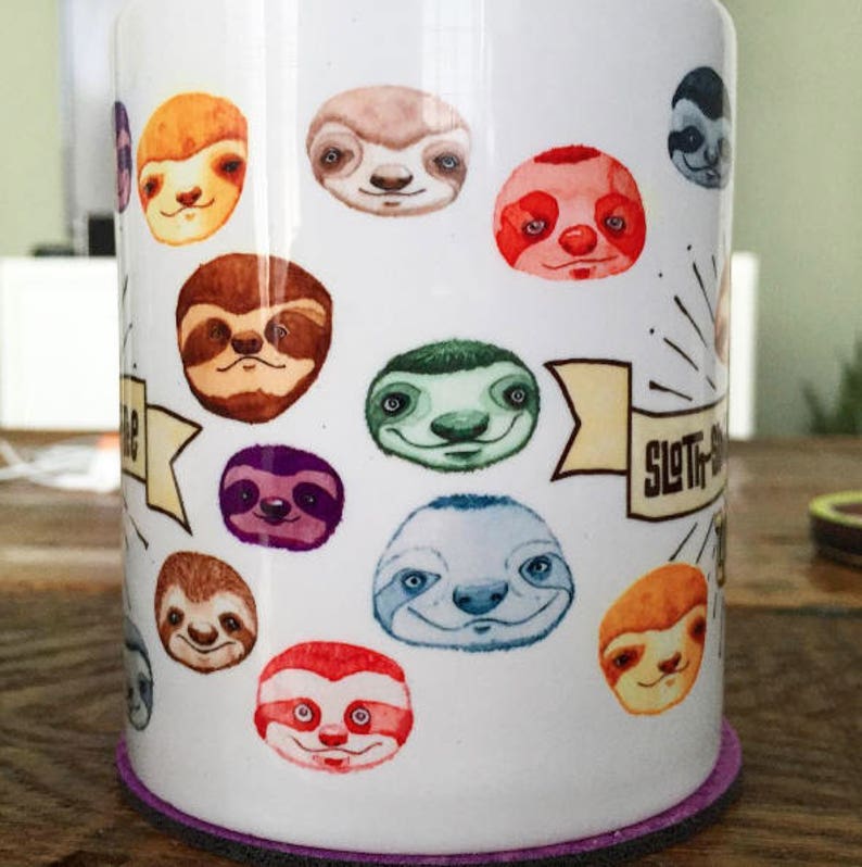 Sloth Mug Sloth Gift Embrace the Slothitude Coffee Cup - Etsy