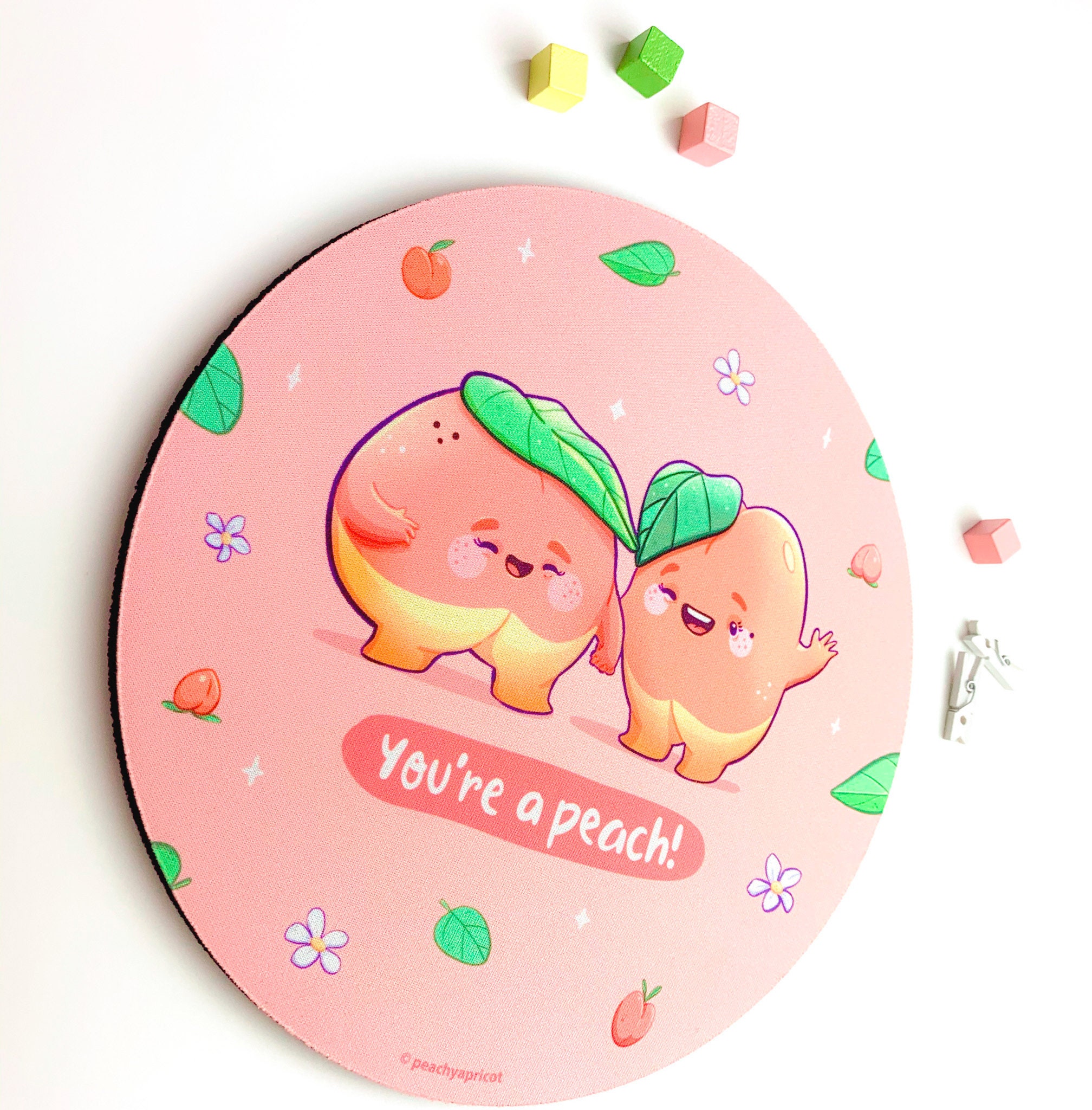 Cute Peach Kawaii Mouse Pad Apricot Mousepad Kawaii - Etsy UK