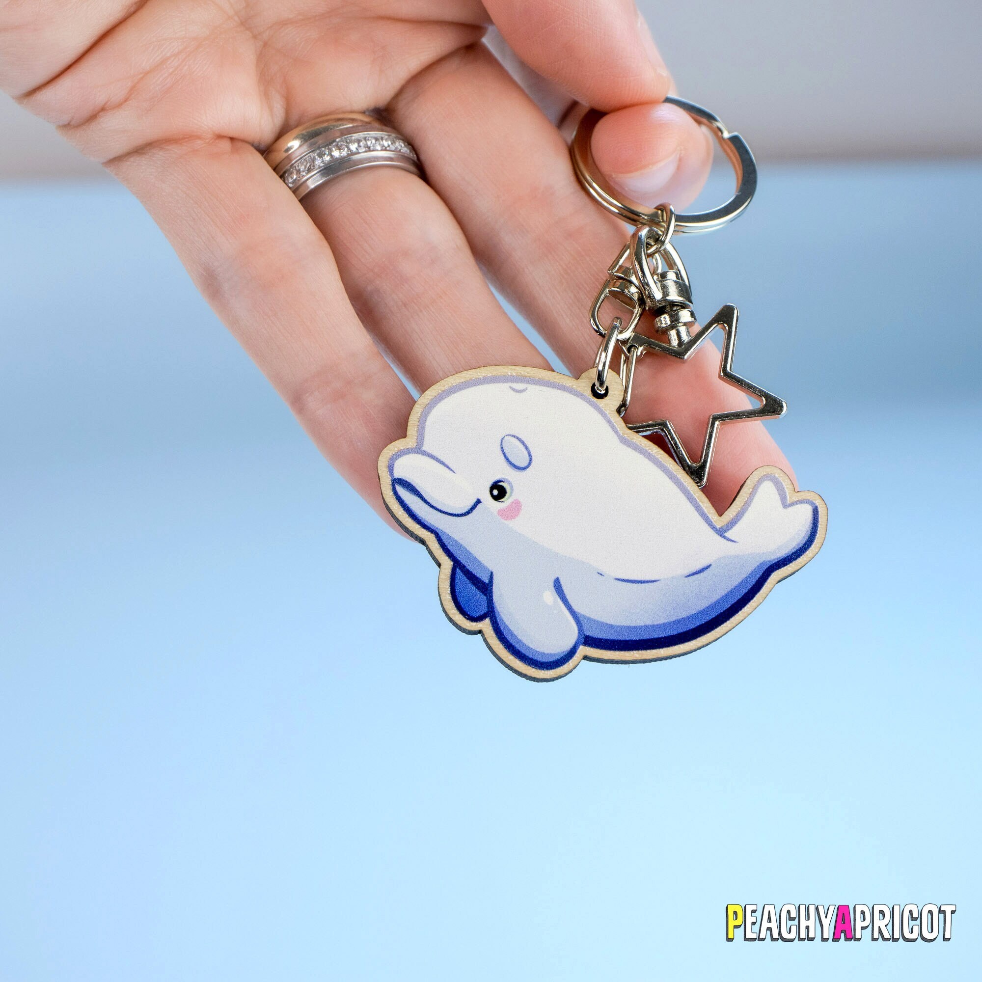 Beluga Whale Keychain Bag Charm White Whale Ocean Sea Animal Gifts ...