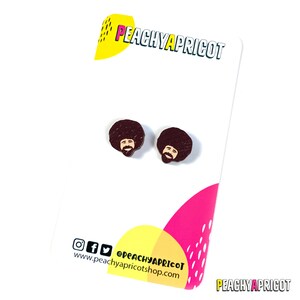 Bob Ross Earrings Studs Gifts Jewelry Wood Hypoallergenic Titanium - Etsy