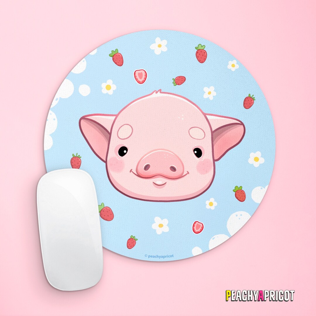 Cute Pig Mouse Pad | Pig Lover Gifts | Cute Desk Mat | Kids Desk Decor ...