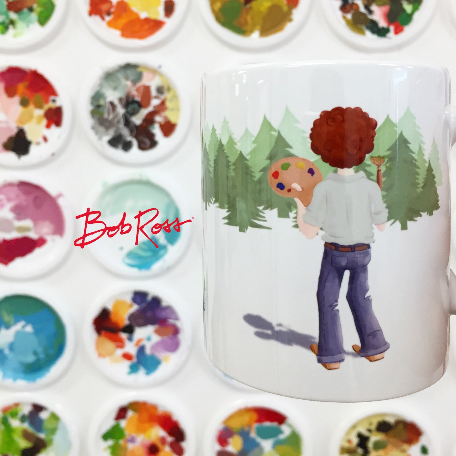 Bob Ross Mug With a Choice of Quotes Bob Ross the Joy of - Etsy