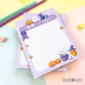 Spooky Halloween Notepad | Memo Pads | Cute Stationery Gifts | Kawaii ...