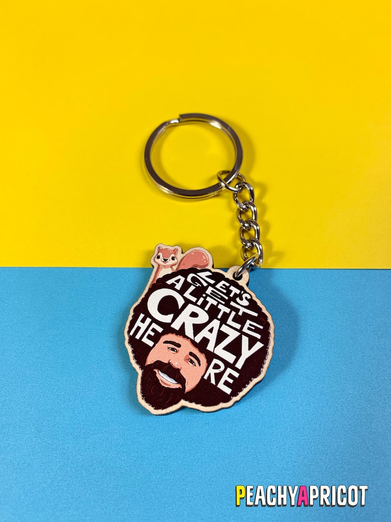 Bob Ross Squirrel Keychain | Bob Ross Gifts | Birthday Gift | Let’s Get ...