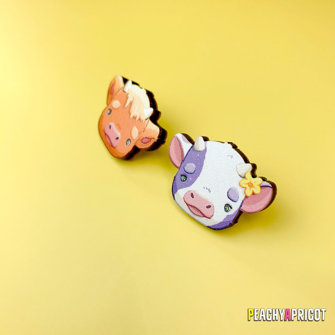 Highland Cow Pin Set | Lapel Pins | Cute Cow Gifts | Animal Pin ...