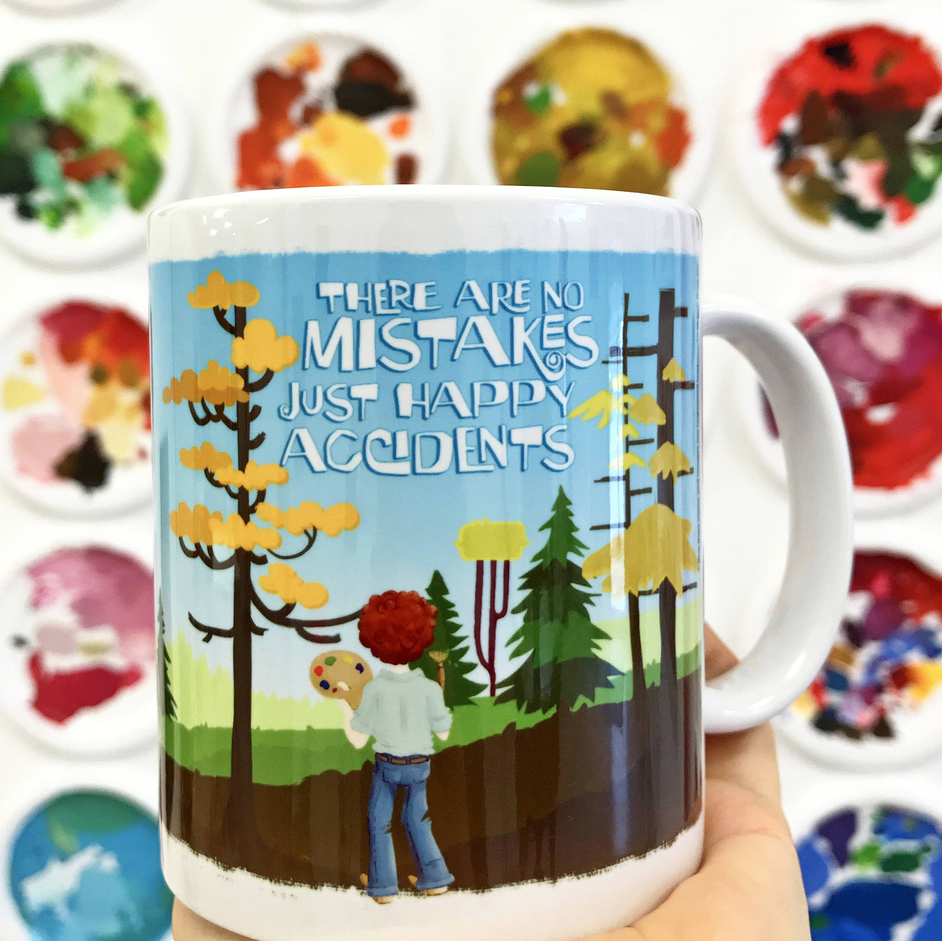 Bob Ross Coffee Mug Bob Ross Gifts Happy Little Accidents | Etsy Canada