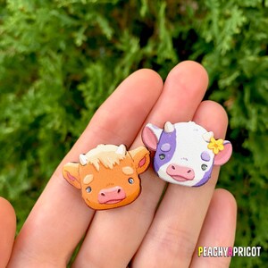 Highland Cow Pin Set Lapel Pins Cute Cow Gifts Animal Pin Brooch Badge ...