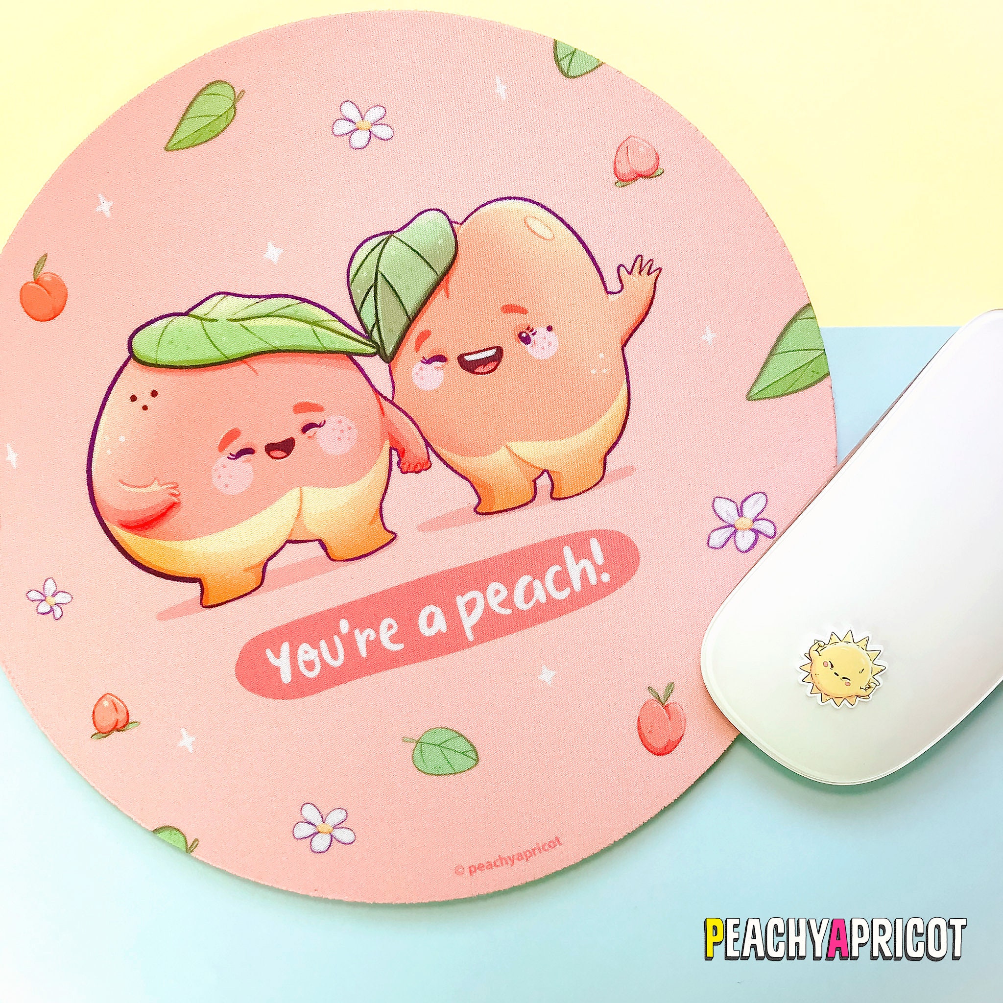 Cute Peach Kawaii Mouse Pad Apricot Mousepad Kawaii - Etsy UK