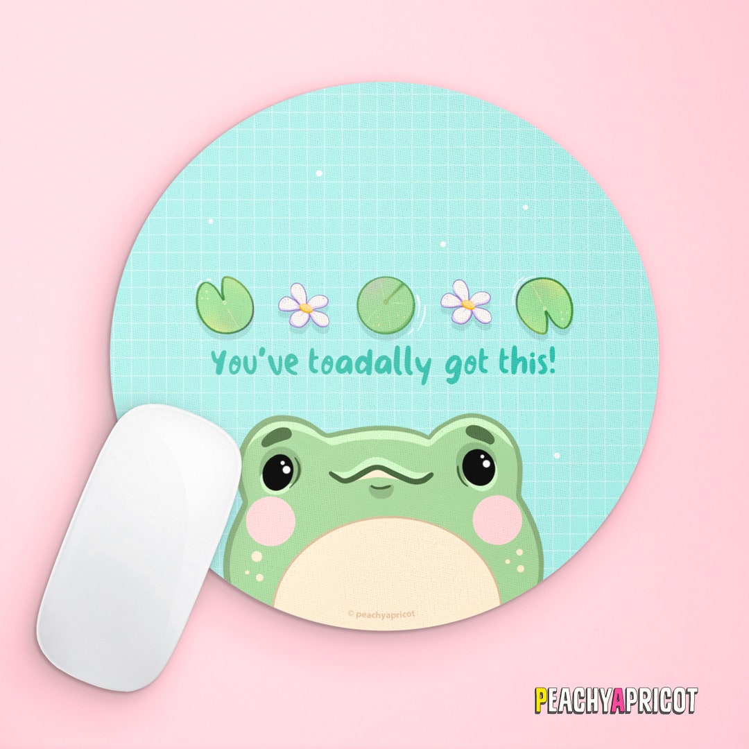Cute Frog Kawaii Mousepad | Pastel Kawaii Aesthetic Mouse Pad Gifts ...