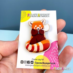 Red Panda Pin | Cute Red Panda Gifts | Animal Pin | Brooch | Badge ...