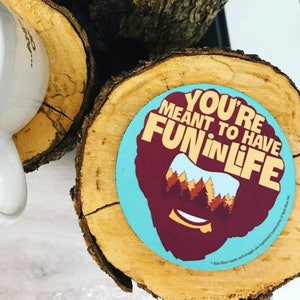 Bob Ross Coasters | Happy Trees | Happy Clouds | Coaster Set | Bob Ross ...