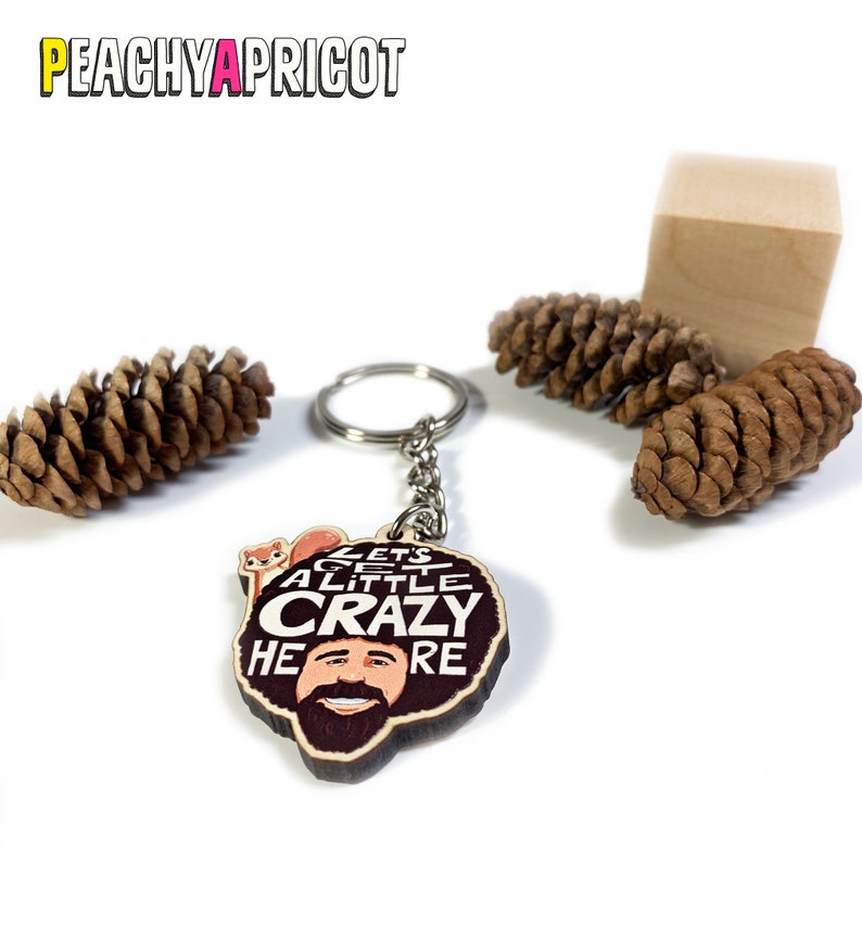 Bob Ross Squirrel Keychain | Bob Ross Gifts | Birthday Gift | Let’s Get ...
