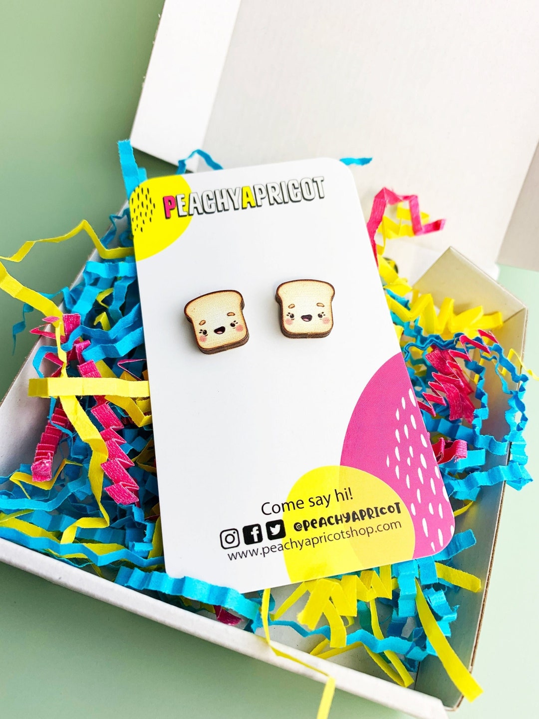 Kawaii Toast Earring Bread Toast Jewelry Cute Hypoallergenic Food Gifts ...