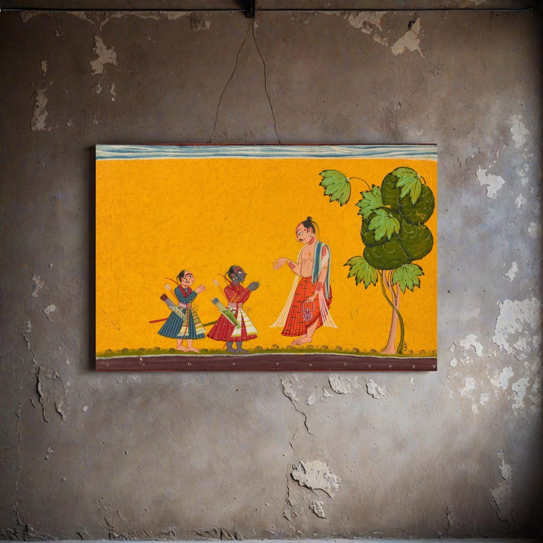 Fine Art Print, Rama and Lakshmana With Sage Giclée Poster, Wall Art ...