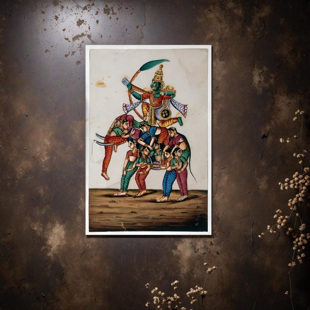 Kamadev Hindu God Art Print: Spiritual Indian Mythology Poster - Etsy