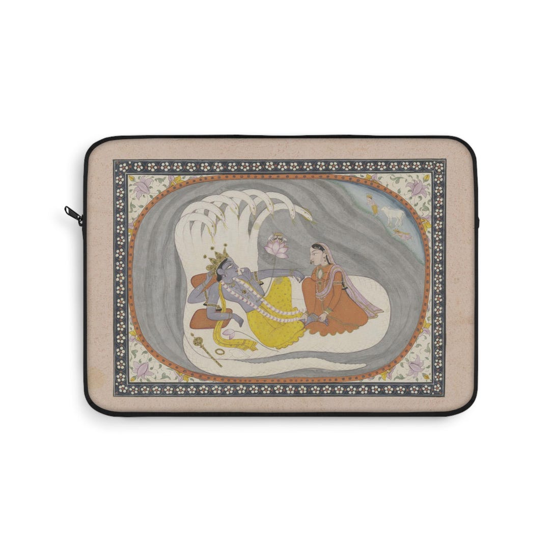 Laptop Sleeve, Indian God Vishnu With Laxmi Design - Laptop Case ...
