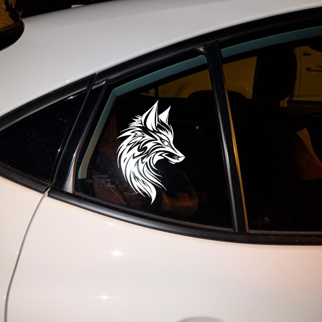 TSC "tribal Wolf" Vinyl Sticker – Trendy Design – Waterproof & Durable ...