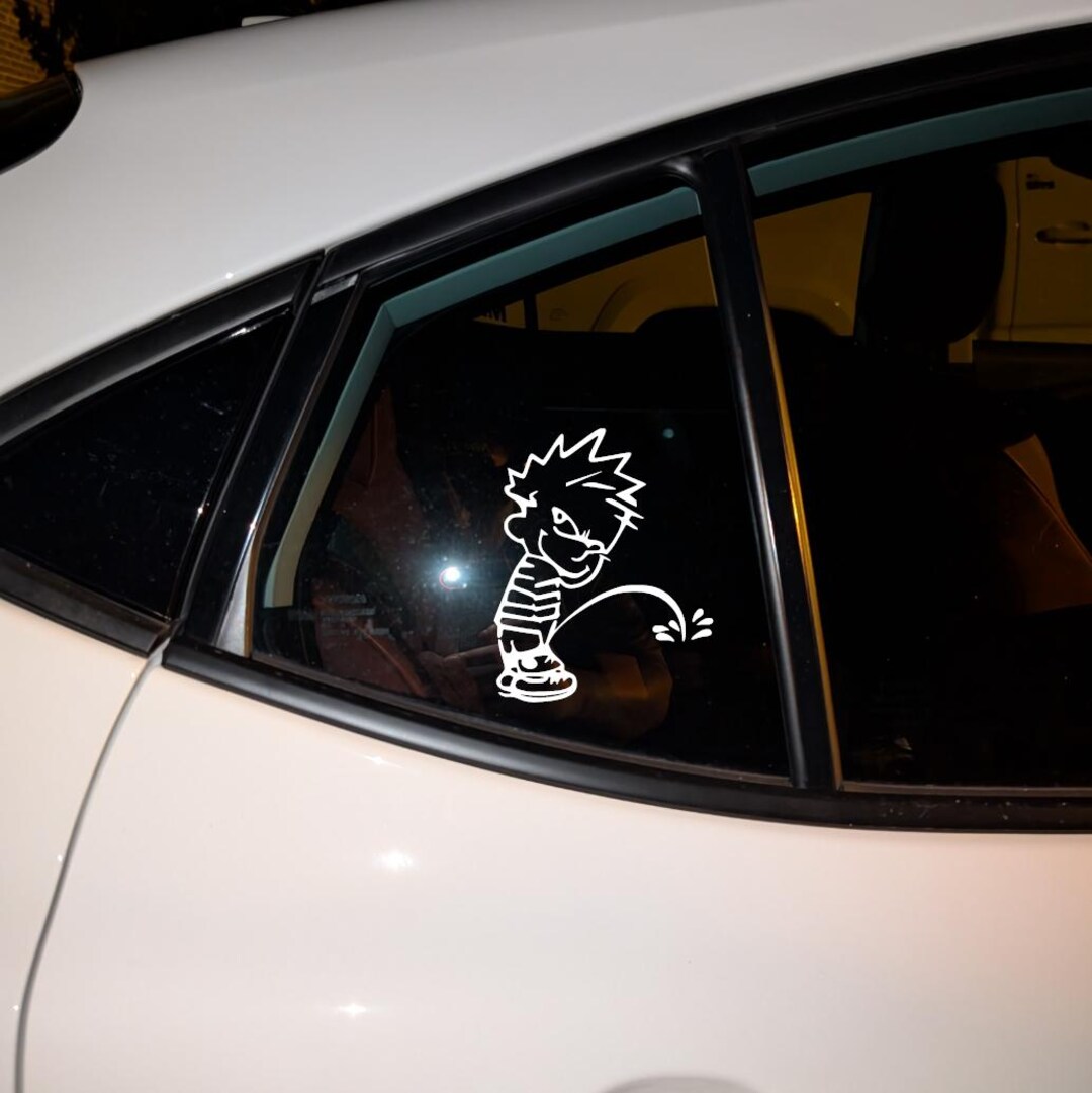 TSC "calvin Pee" Vinyl Sticker – Trendy Design – Waterproof & Durable ...