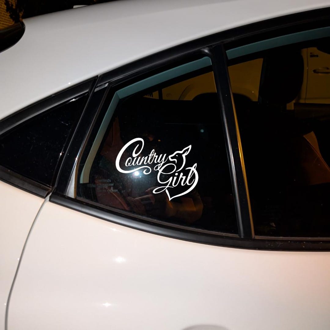 TSC "country Girl" Vinyl Stickers – Trendy Design – Waterproof ...