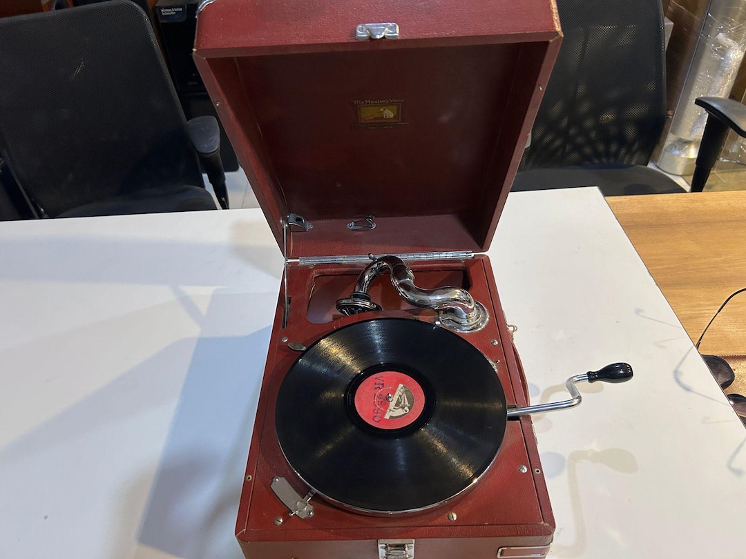 Red Gramophone Without Horn | 1980s Vintage Audio | Fully Functional ...