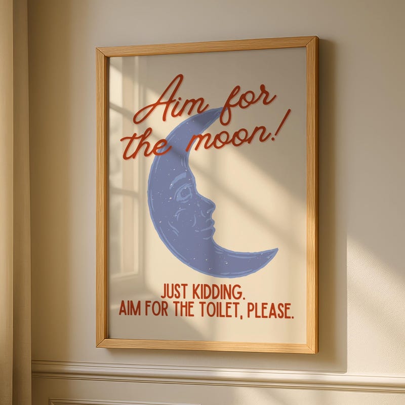 Cat and Moon Bathroom Decor - Etsy
