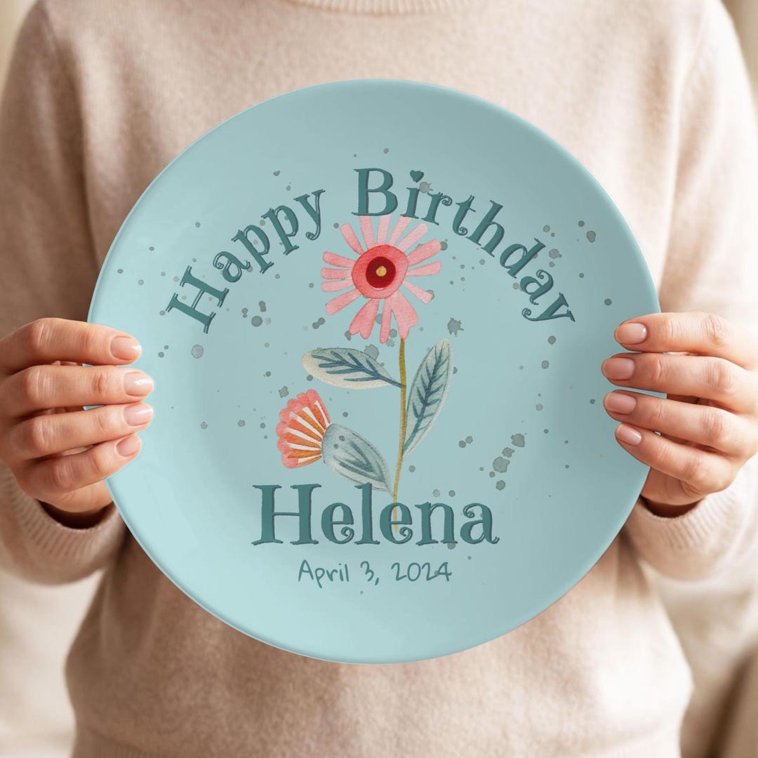 Personalized Toddler Name Plate, Custom 1st Birthday Gift With Cute ...
