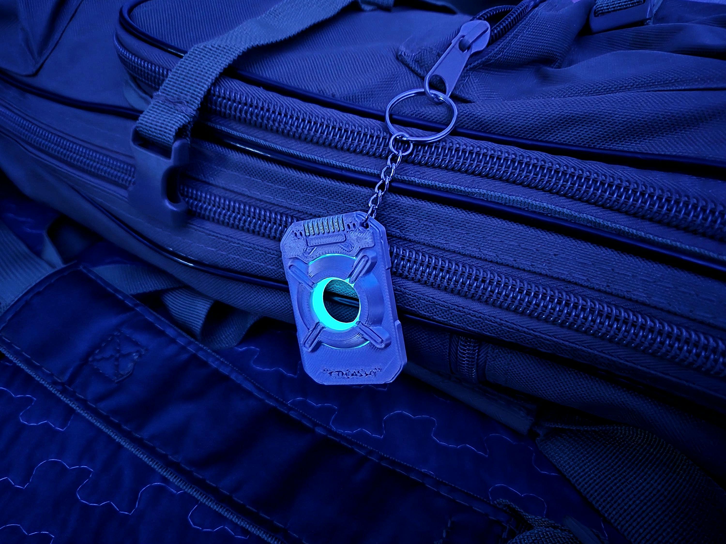 Halo Inspired Cortana Chip Glow in the Dark Keychain - Etsy