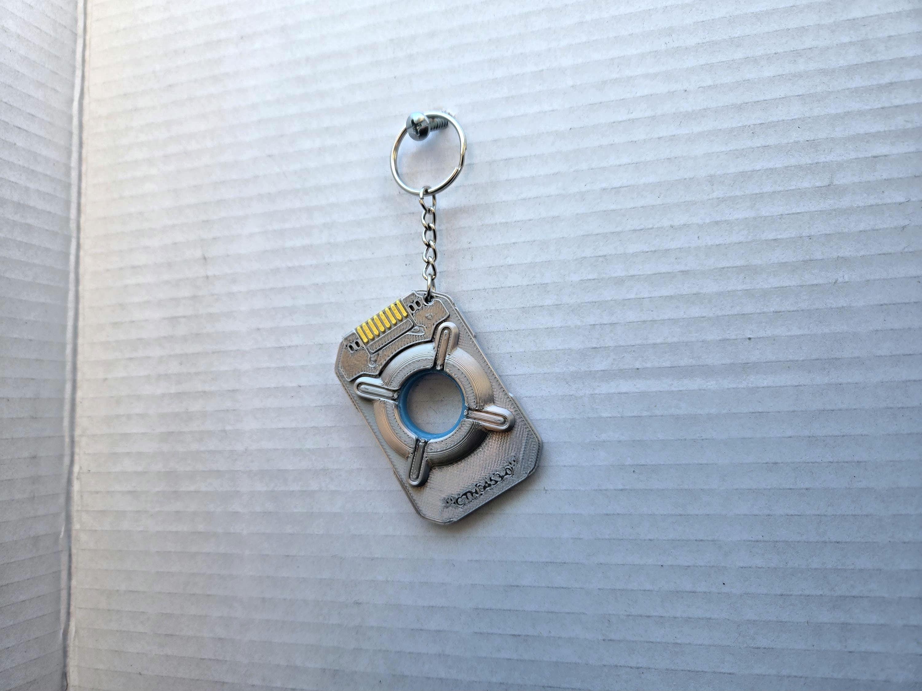Halo Inspired Cortana Chip Glow in the Dark Keychain - Etsy