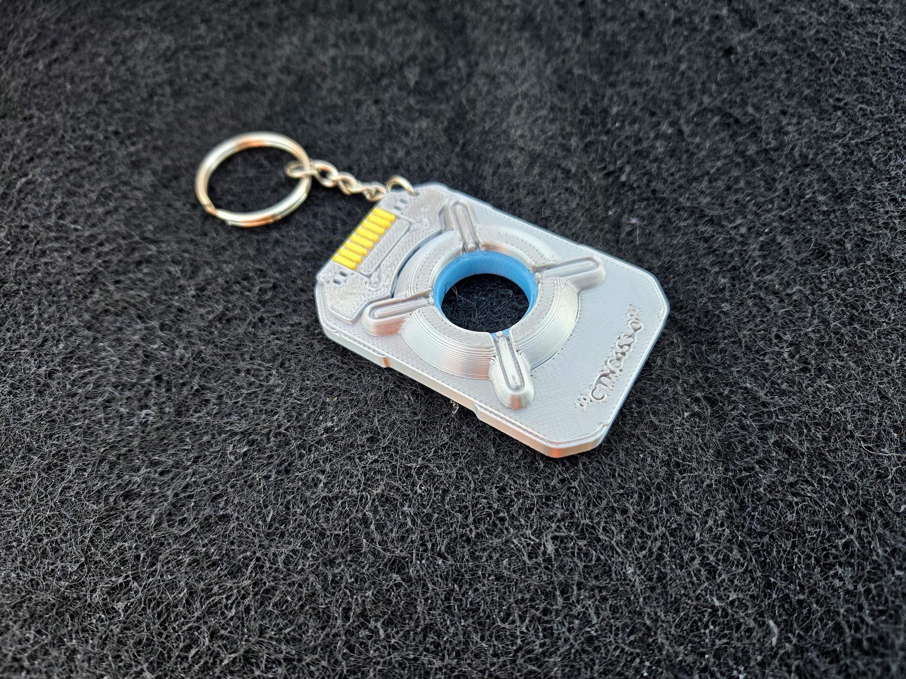 Halo Inspired Cortana Chip Glow in the Dark Keychain - Etsy