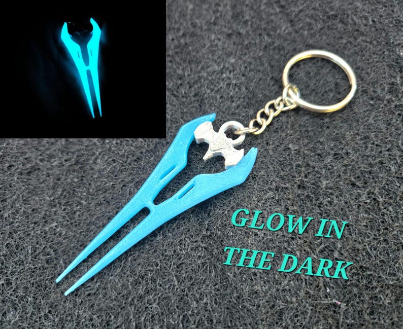 Halo Inspired Energy Sword Glow in the Dark Keychain - Etsy