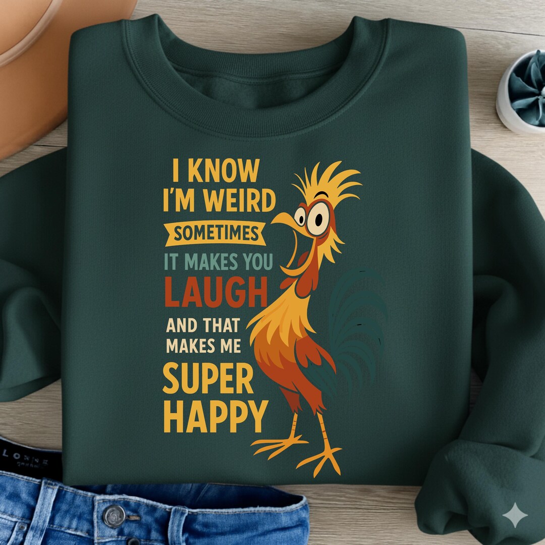 Weird Laugh Happy Rooster SVG for Cricut, Funny Chicken Sublimation PNG ...