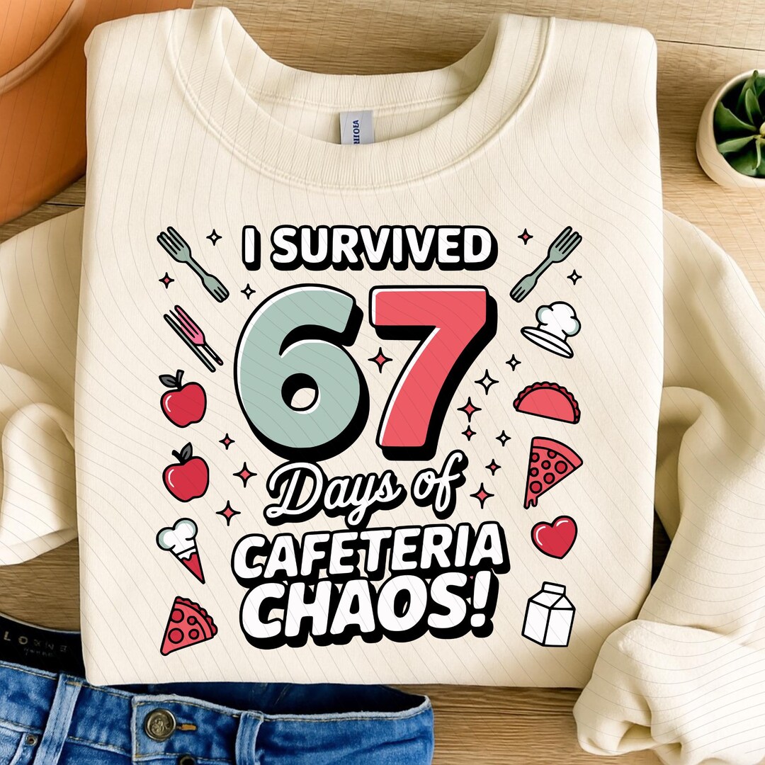 Survived Cafeteria Chaos SVG PNG Teacher Appreciation Lunch Lady School ...