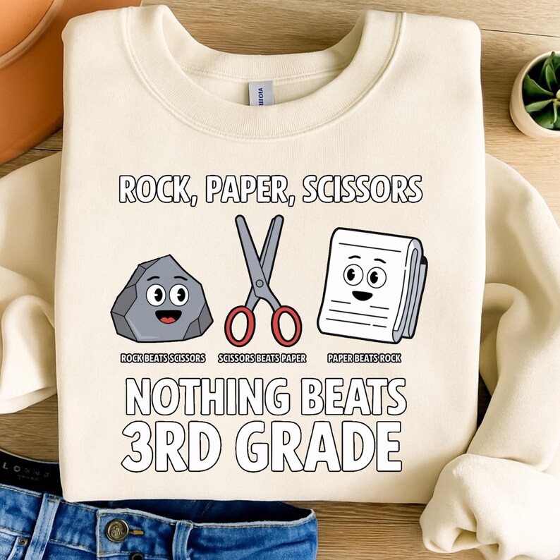 Rock Paper Scissors 3rd Grade PNG, Funny School Game Clipart, Teacher ...