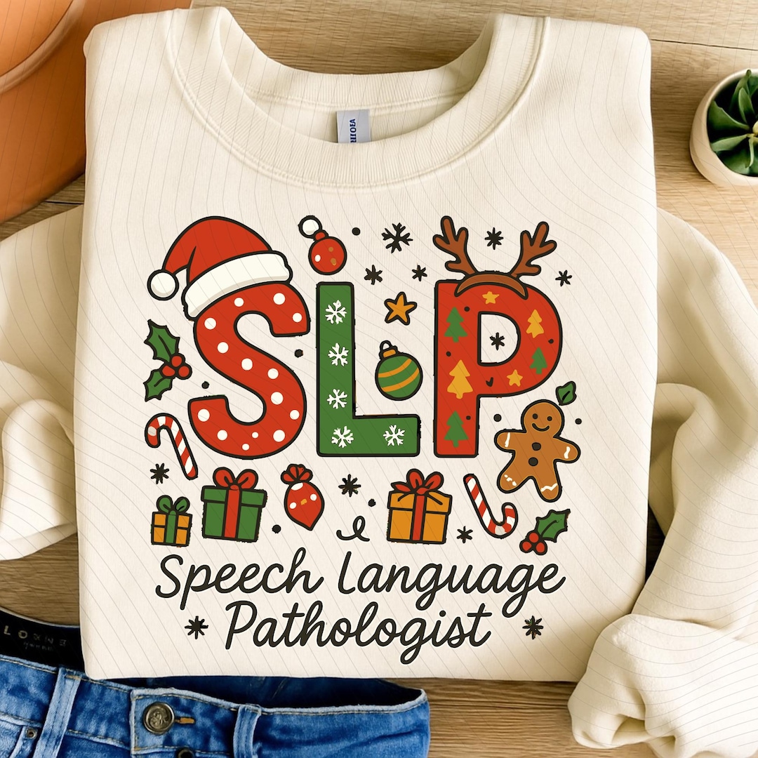 Christmas SLP Shirt Design Festive Speech Language Pathologist SVG PNG ...