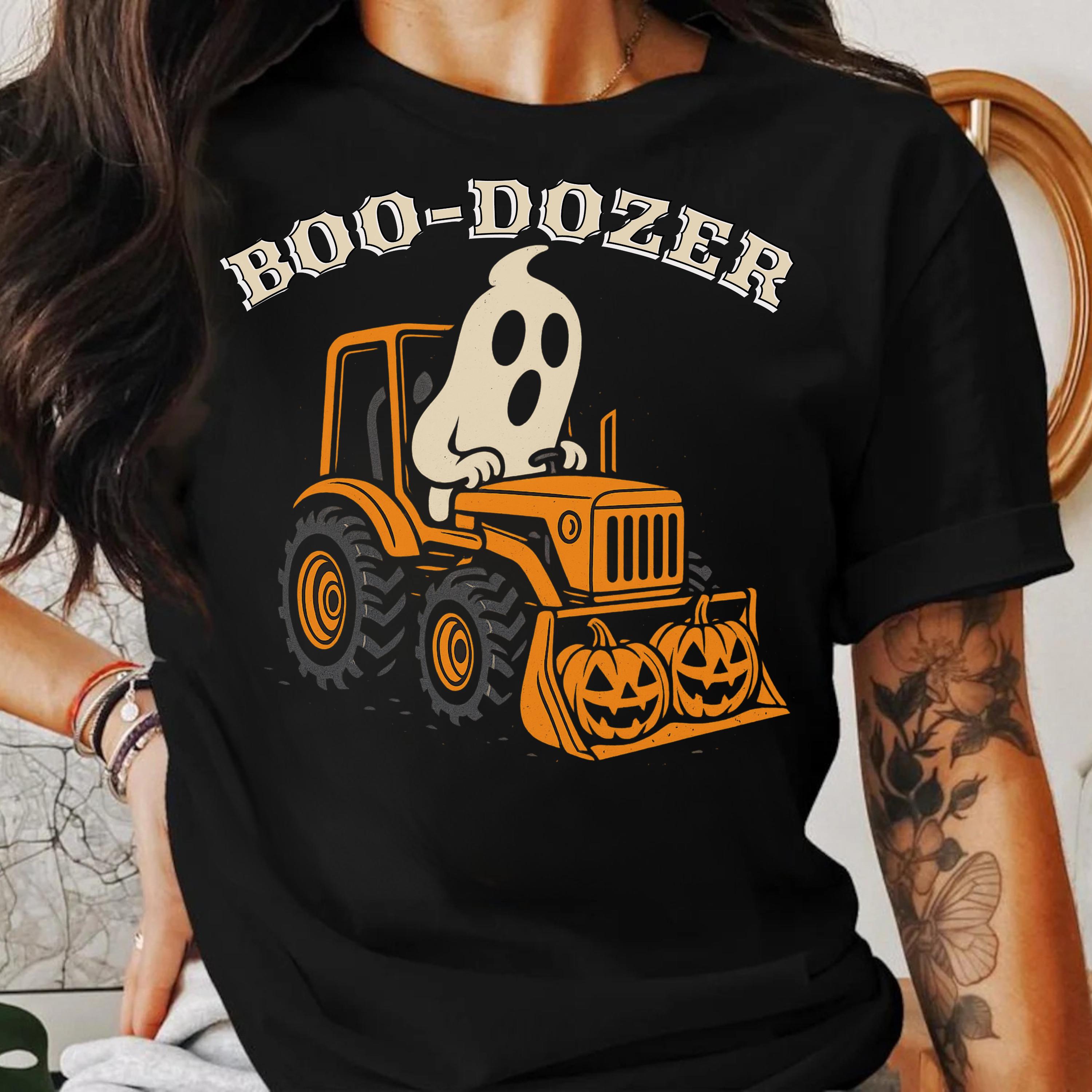 Boo Dozer Halloween PNG, Ghost Bulldozer Pumpkin Sublimation Design ...