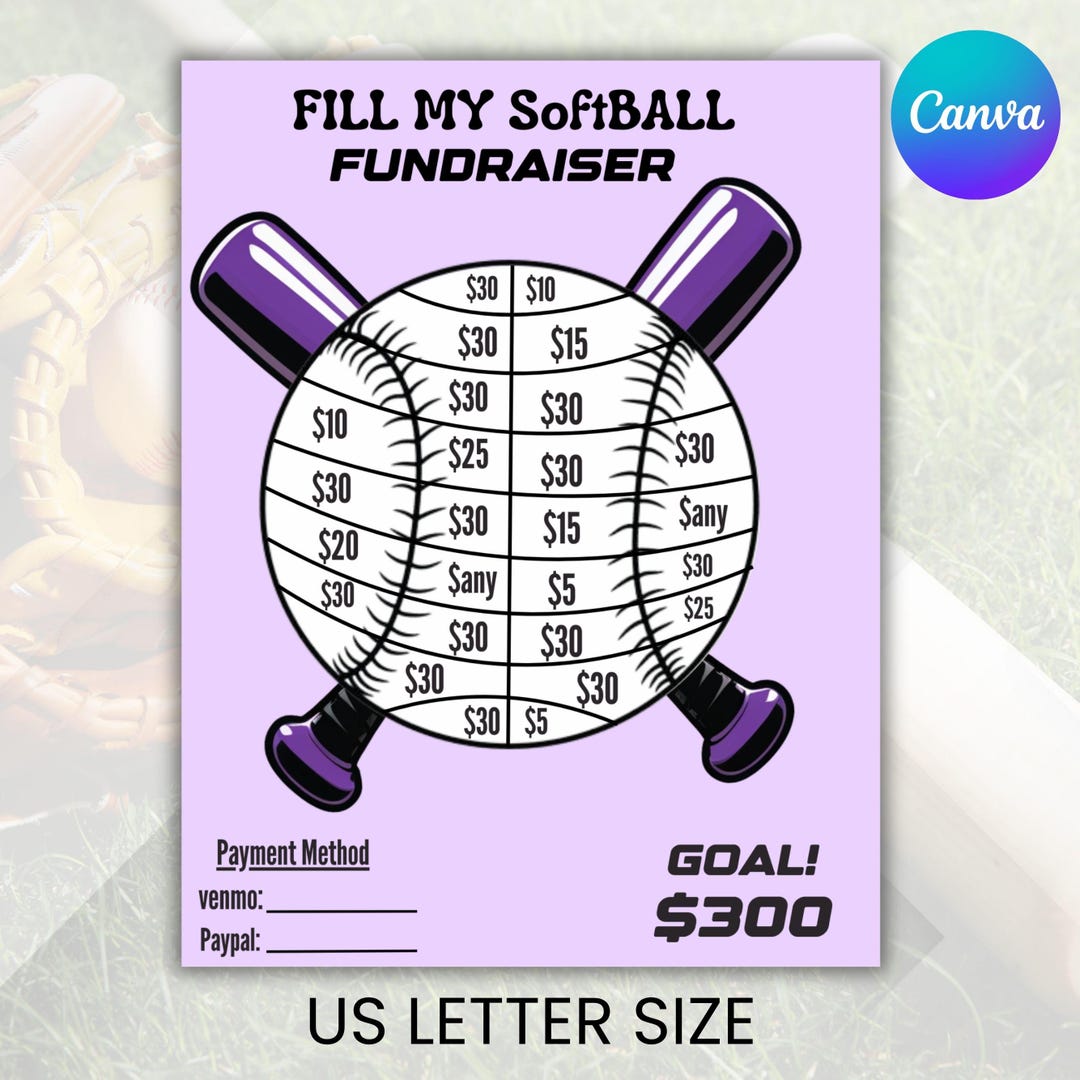 Softball Fundraiser Flyer Template, Fill My Base Softball Fundraiser ...