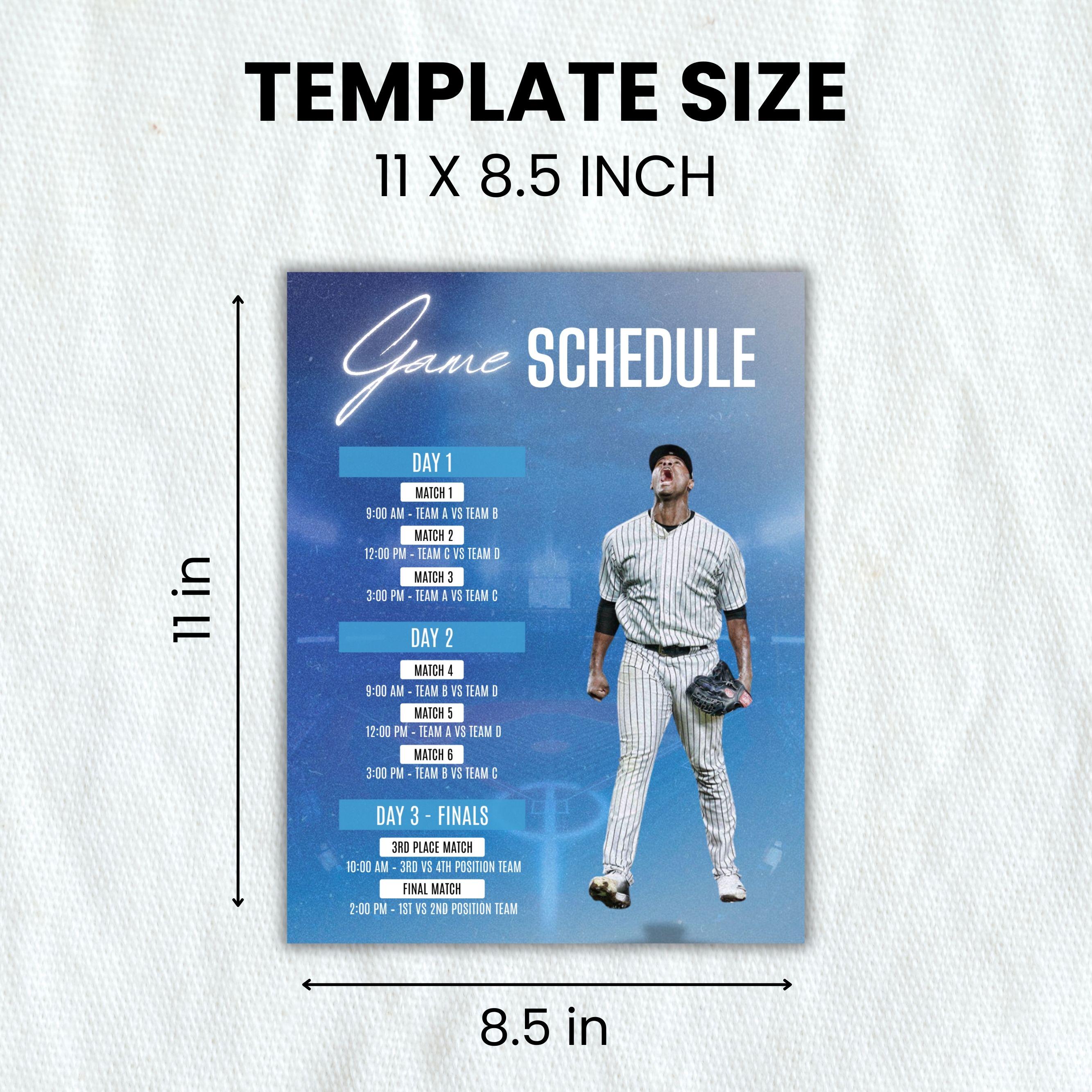 Baseball Social Media Post Template Bundle – 10 Editable Canva Sports ...