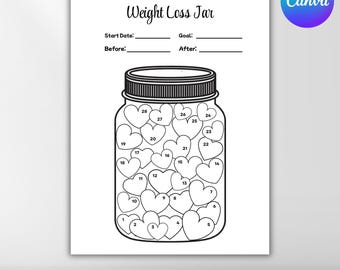 30 Days Weight Tracker Printable PDF Weight Loss Tracker Weight Loss ...