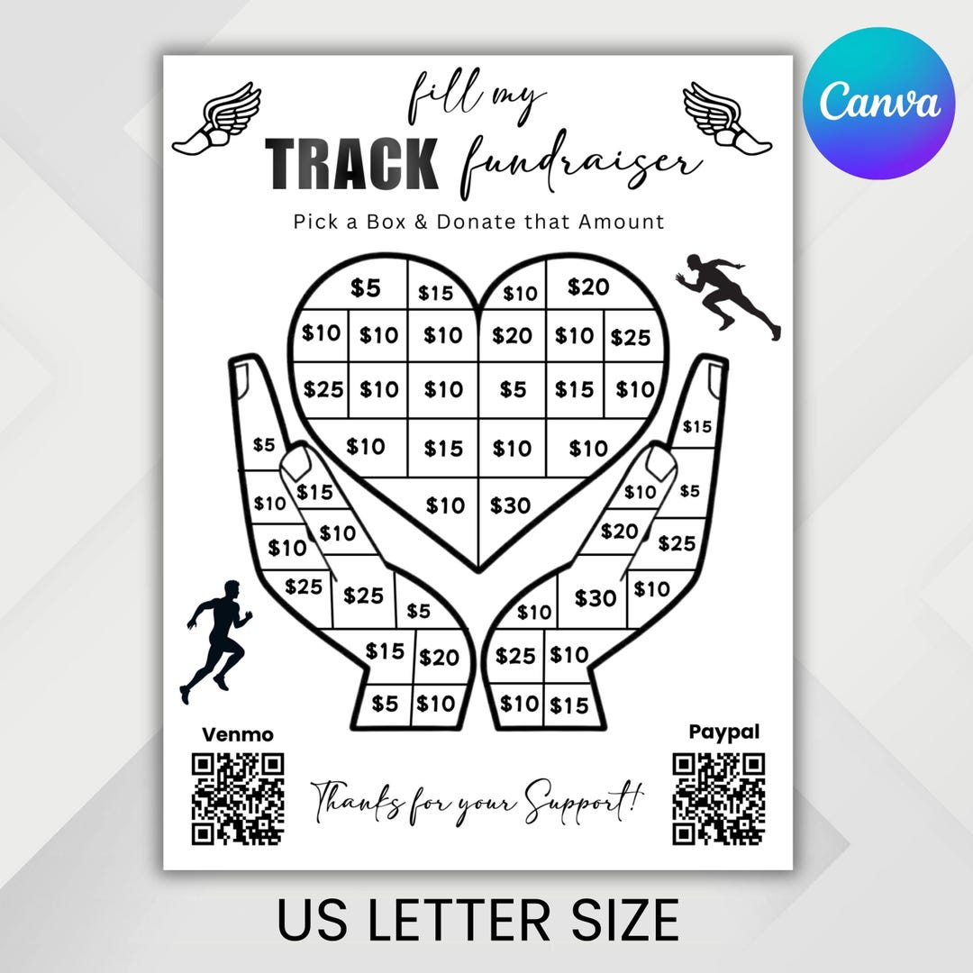 Track Fundraiser, Black Out My Board Track and Field, Track Fundraising ...