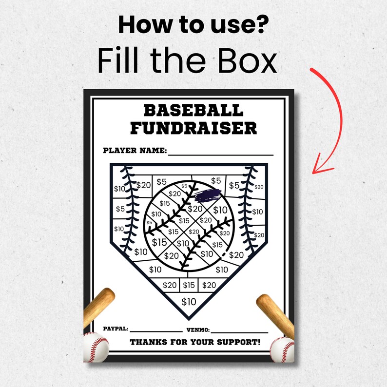 Baseball Fundraiser Calendar Template , Color My Base, Editable Canva ...