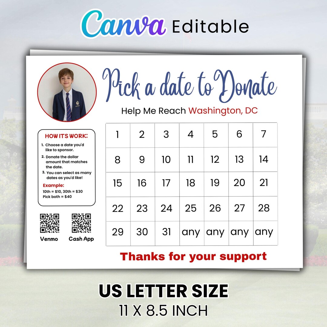 School Trip Fundraiser, Washington D.C. Trip Fundraiser, Pick a Date to ...