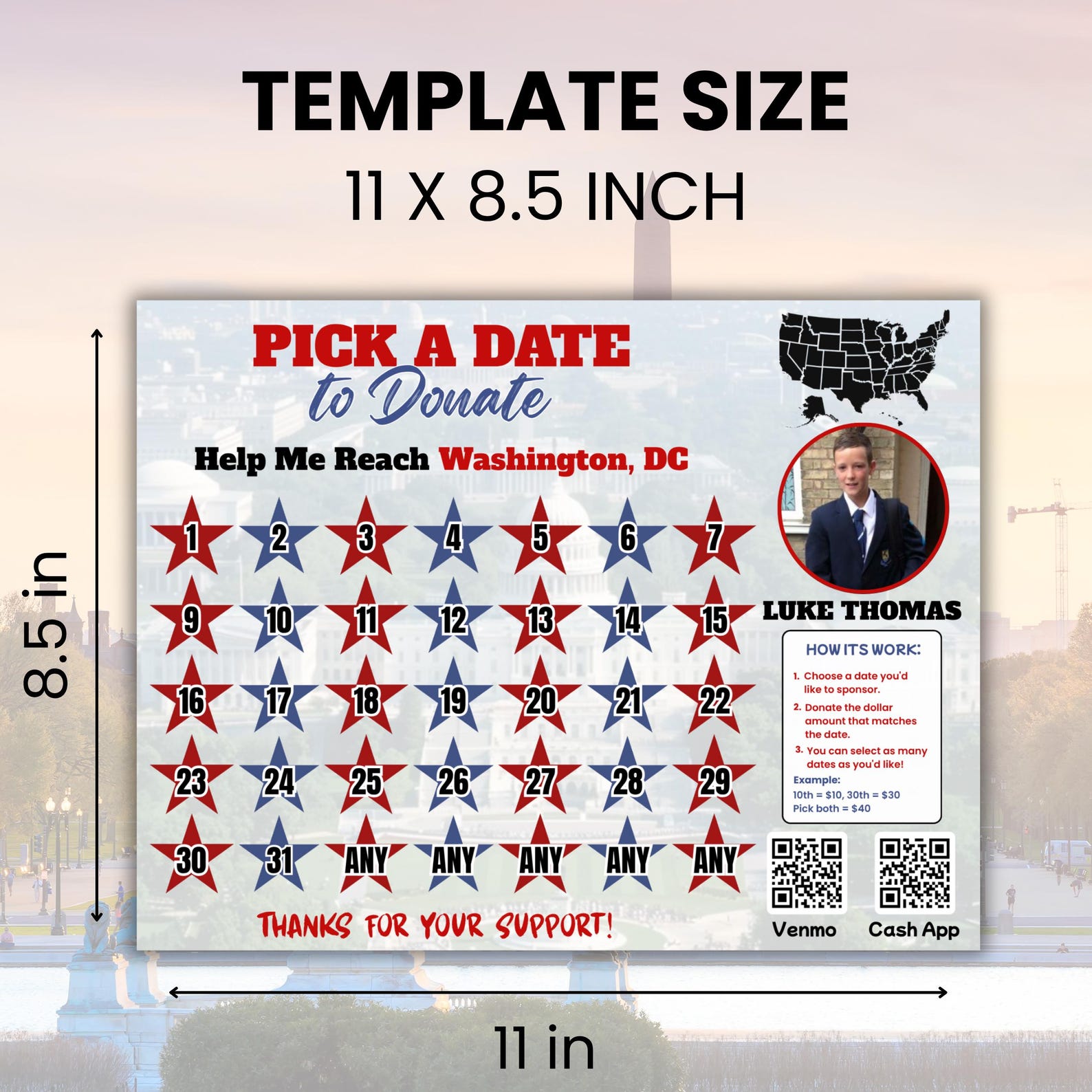 School Trip Fundraiser, Washington D.C. Trip Fundraiser, Pick a Date to ...