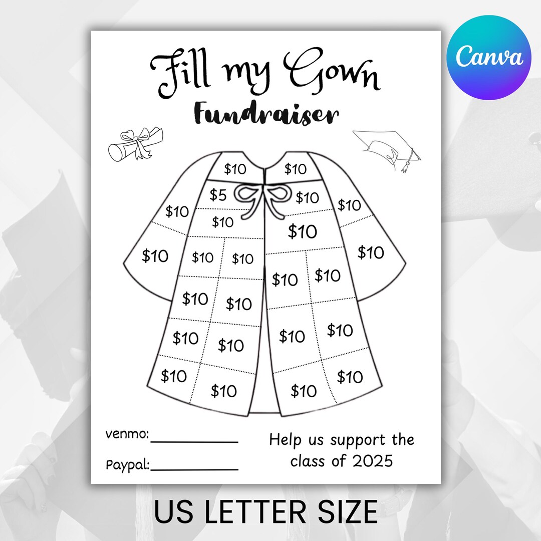 Graduation Fundraiser Calendar Template, PDF Download - Etsy Canada