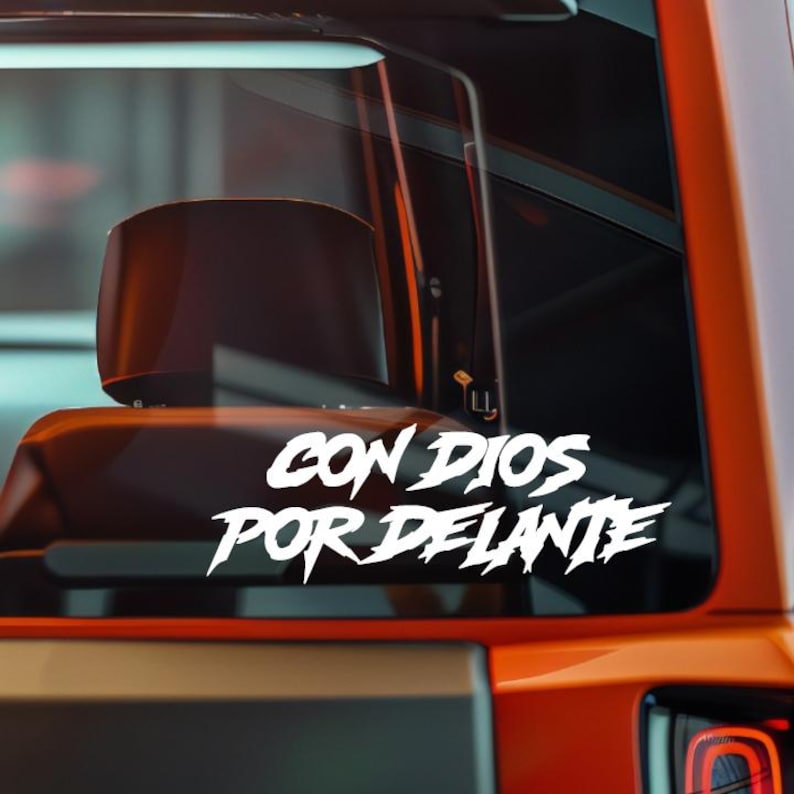 More Than 20+ Colors & Sizes Con Dios Por Delante Vinyl Decal Sticker ...